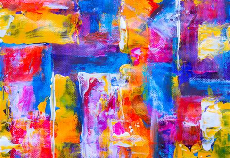 무료 이미지 현대 미술 아크릴 페인트 그림 주황색 시각 예술 Colorfulness 선 수채화 물감