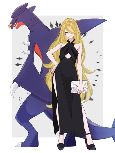 Cynthia And Garchomp Pokemon And More Drawn By Kana Kanna Runa