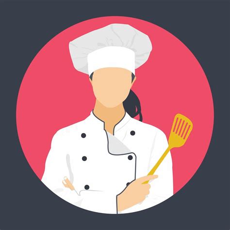 Trendy Female Chef 15398970 Vector Art At Vecteezy