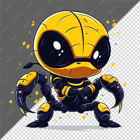 Premium Psd Cute Scorpion Cartoon Design Chibi Scorpion Cartoon Illustration