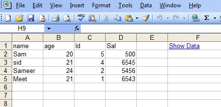 C Simple Example Of VSTO Excel Using A Worksheet As A Datasource