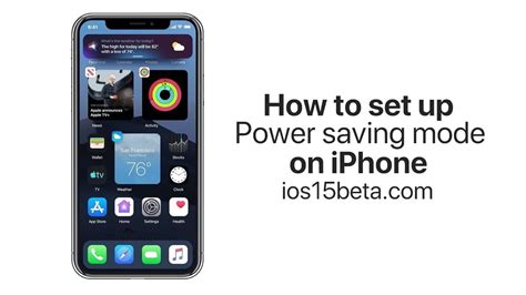 How To Set Up Power Saving Mode On Iphone Ios 15 Beta Download