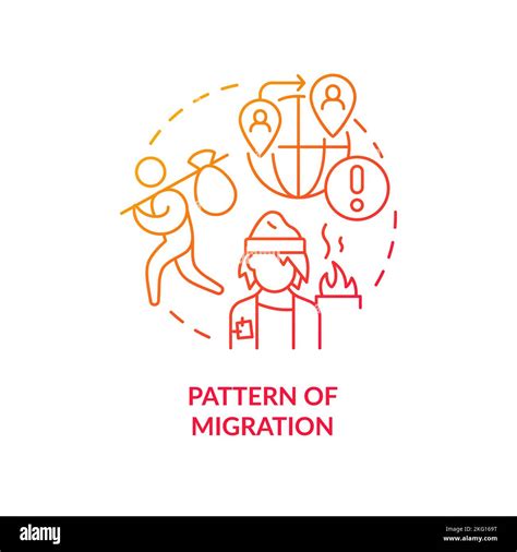 Pattern Of Migration Red Gradient Concept Icon Stock Vector Image And Art
