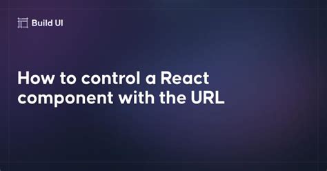 shaban eissa on linkedin how to control a react component with the url