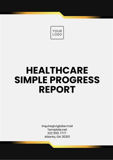 Free Healthcare Simple Progress Report Template To Edit Online