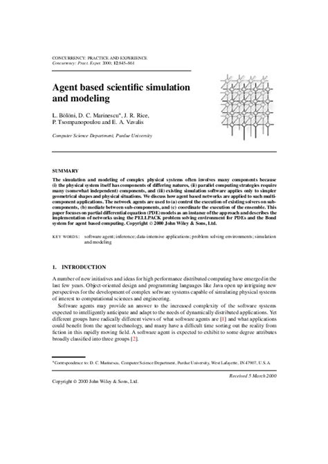 pdf agent based scientific simulation and modeling