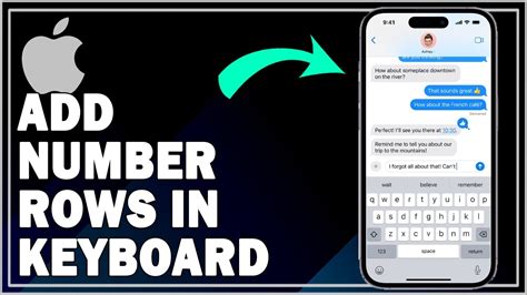 how to add number rows above alphabets in keyboard in iphone step by