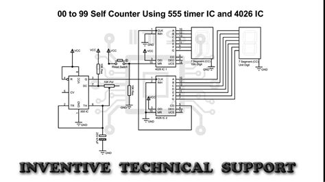 00 To 99 Self Counter Using 555 Ic Timer And 4026 Ic Youtube