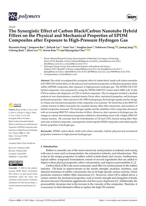 Pdf The Synergistic Effect Of Carbon Blackcarbon Nanotube Hybrid
