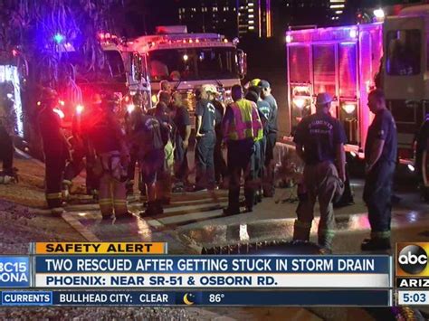 Man Woman Rescued From Storm Drain