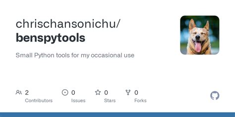Github Chrischansonichu Benspytools Small Python Tools For My Occasional Use