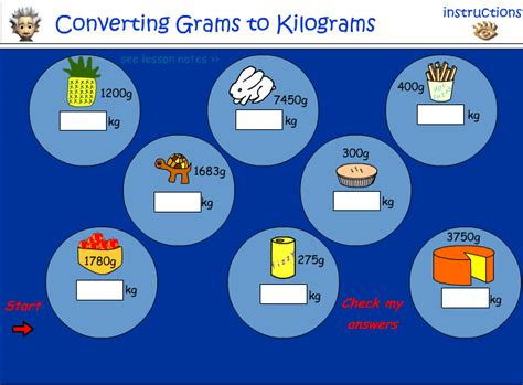 Kilograms Grams