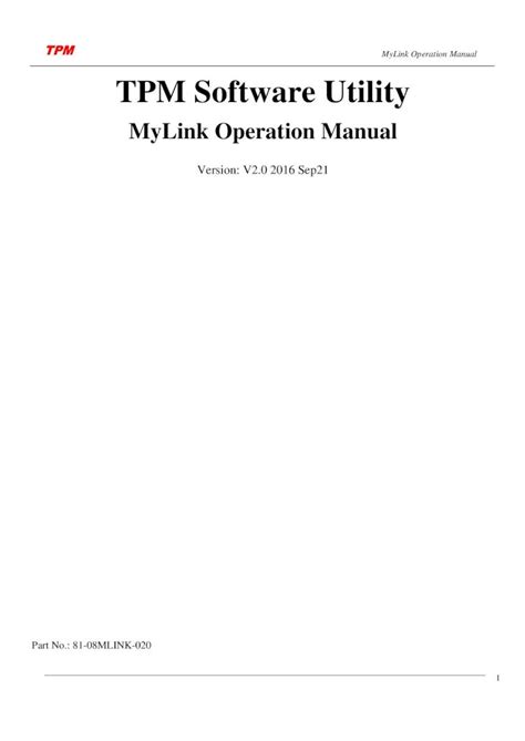 PDF TPM Utility User Manual V Taiwan Pulse Motion Update Pulse Slave P