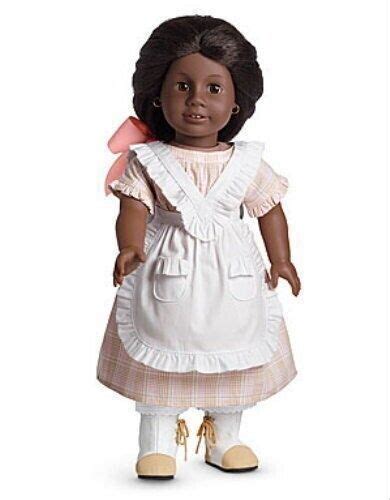American Girl Addy Plaid Summer Dress Apron Boots Ribbon Retired Pink