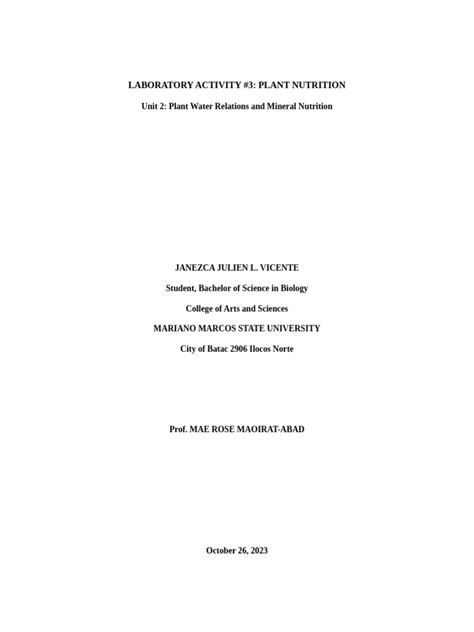 Laboratory Activity Pdf