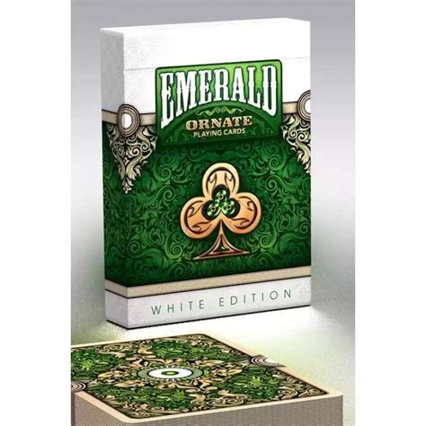 Ornate White Edition Emerald Playing Cards Eclipse Games Puzzles