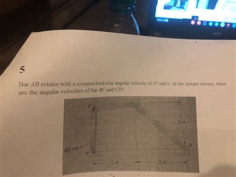 solved bar ab rotates with a counterclockwise angular