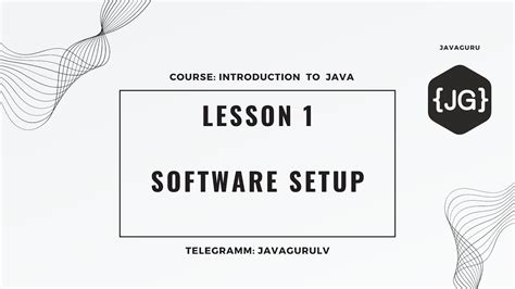 Introduction To Java LESSON Software Setup YouTube