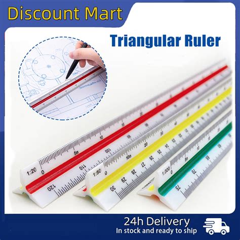 Triangular Scale Ruler 120 125 150 175 1100 1125 Plastic