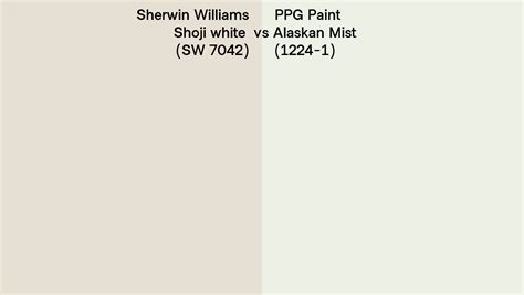 Sherwin Williams Shoji White Sw 7042 Vs Ppg Paint Alaskan Mist 1224
