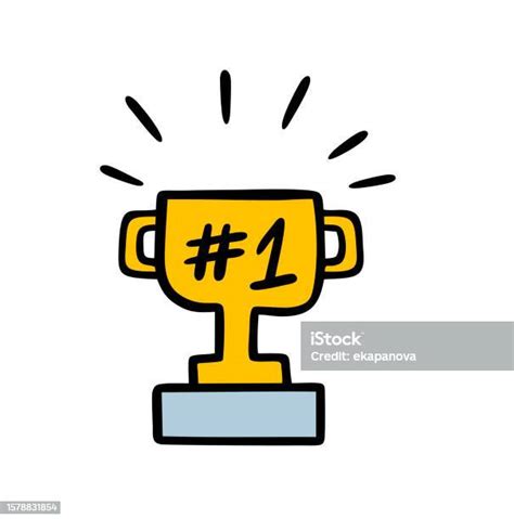 챔피언십 또는 스포츠 대회에서 1위를 차지한 골드컵 수상 개체의 벡터 그림입니다 1위에 대한 스톡 벡터 아트 및 기타 이미지