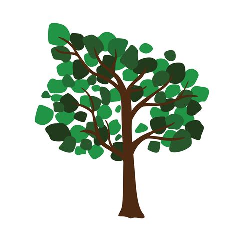 árvore natureza cartoon ilustração vector clipart Vetor no