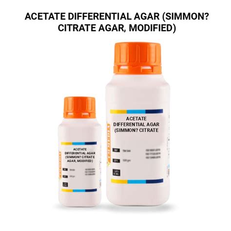 Buy Acetate Differential Agar Simmon Citrate Agar Modified 100 Gm