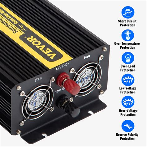 Vevor Pure Sine Wave Inverter Power Inverter 300w Dc12v To Ac240v Car