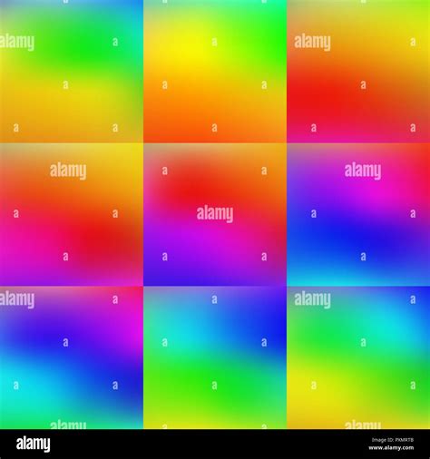 Set Of Colorful Smooth Gradient Color Background Stock Vector Image