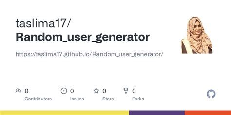 GitHub Taslima17 Random User Generator Https Taslima17 Github Io