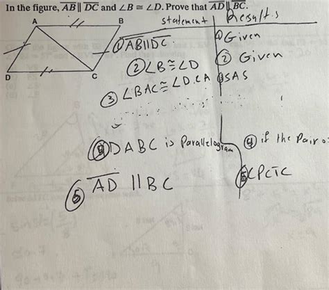 Solved In The Figure Ab∥dc And ∠b≅∠d Prove That Ad∥bc