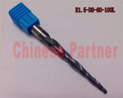 1pc R0 5 R0 75 R1 R1 5 R2xD8 8mm 2F HRC55 Tungsten Solid Carbide