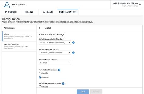 Axe Configuration Deque Docs
