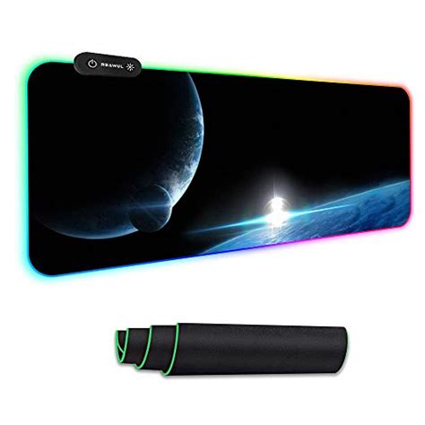 Reawul Gaming Mouse Pad Large RGB Mouse Pad Soft Oversize Glowing Led