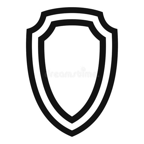 Army Shield Icon Simple Style Stock Illustration Illustration Of