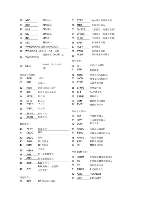 台达PLC基本指令