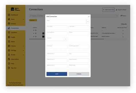 Add Edit Delete Connections