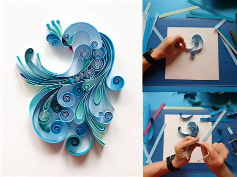 How To Make A Peacock Video Tutorial Quilling Art Etsy