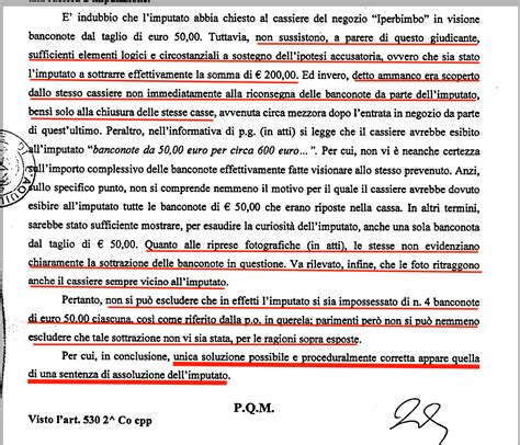 Assoluzione Furto Aggravato Allinterno Di Un Supermercato