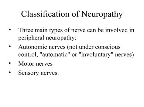 Neuropathy And Its Classification Ppt