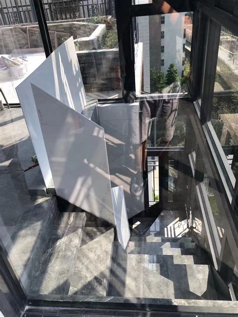 Double Stringer Staircase With Marble Treads Staircase Wood Staircase Stairs