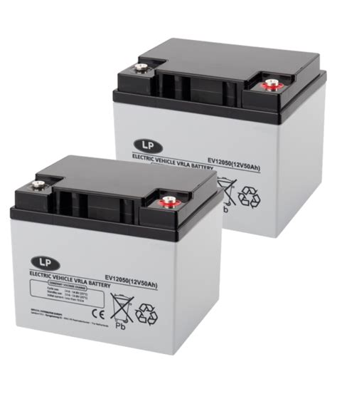 2x Agm Accu 12 Volt 50 Ah Type Ev12050 Accu Service Holland