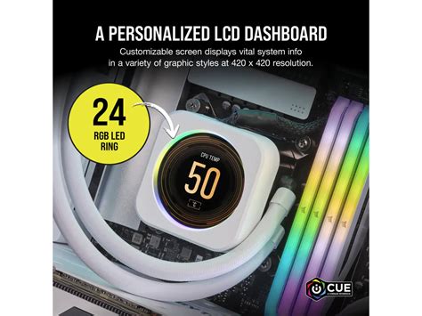 Corsair Icue Elite Cpu Cooler Lcd Display Upgrade Kit — White Za