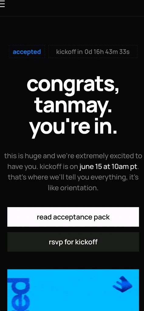 Tanmay Mishra On Linkedin Im Thrilled To Share That Ive Been Selected For The Nights And