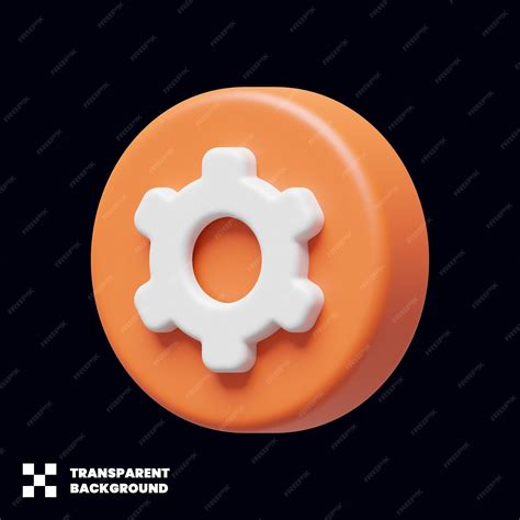 Premium Psd Setting Gear Icon 3d