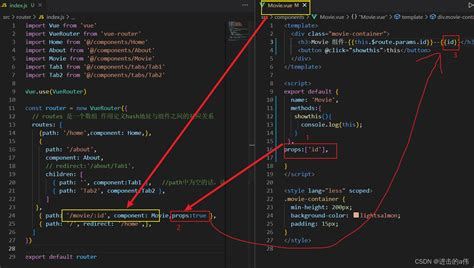Vue Router05 动态路由 参数传递的两种方法routeparamsid Csdn博客