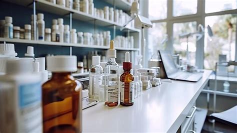 Premium Photo Laboratory Counter Generated By Ai