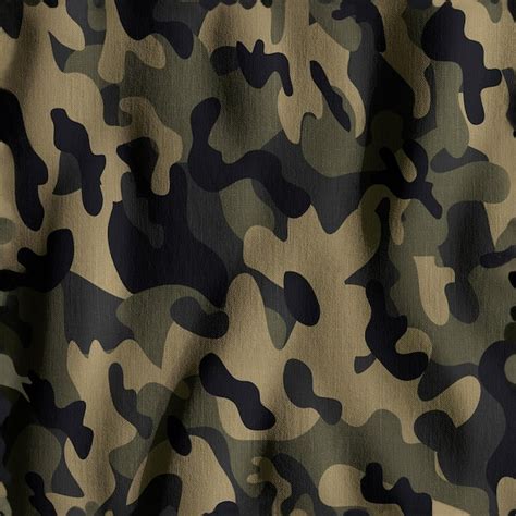 Premium Photo Camouflage Fabric Texture Camo Pattern Military Textile
