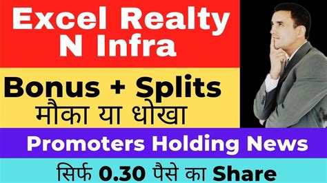 Excel Realty N Infra Share Latest Update Today Excelrealty Youtube