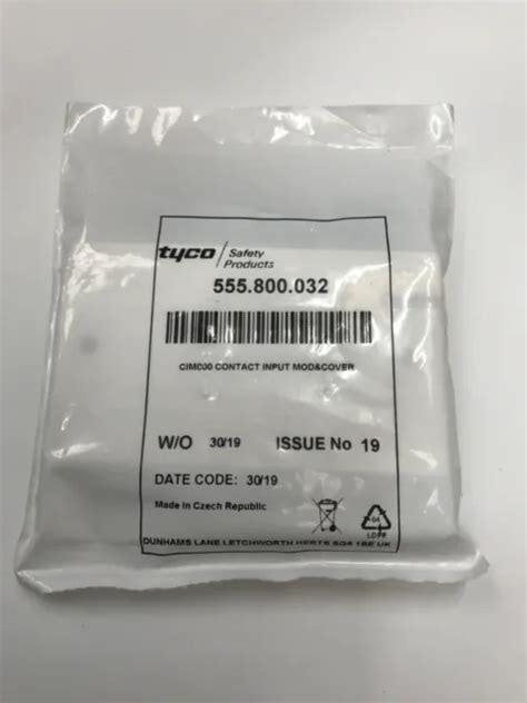 TYCO CIM800 CONTACT Input Module With Cover 555 800 032 158 36 99